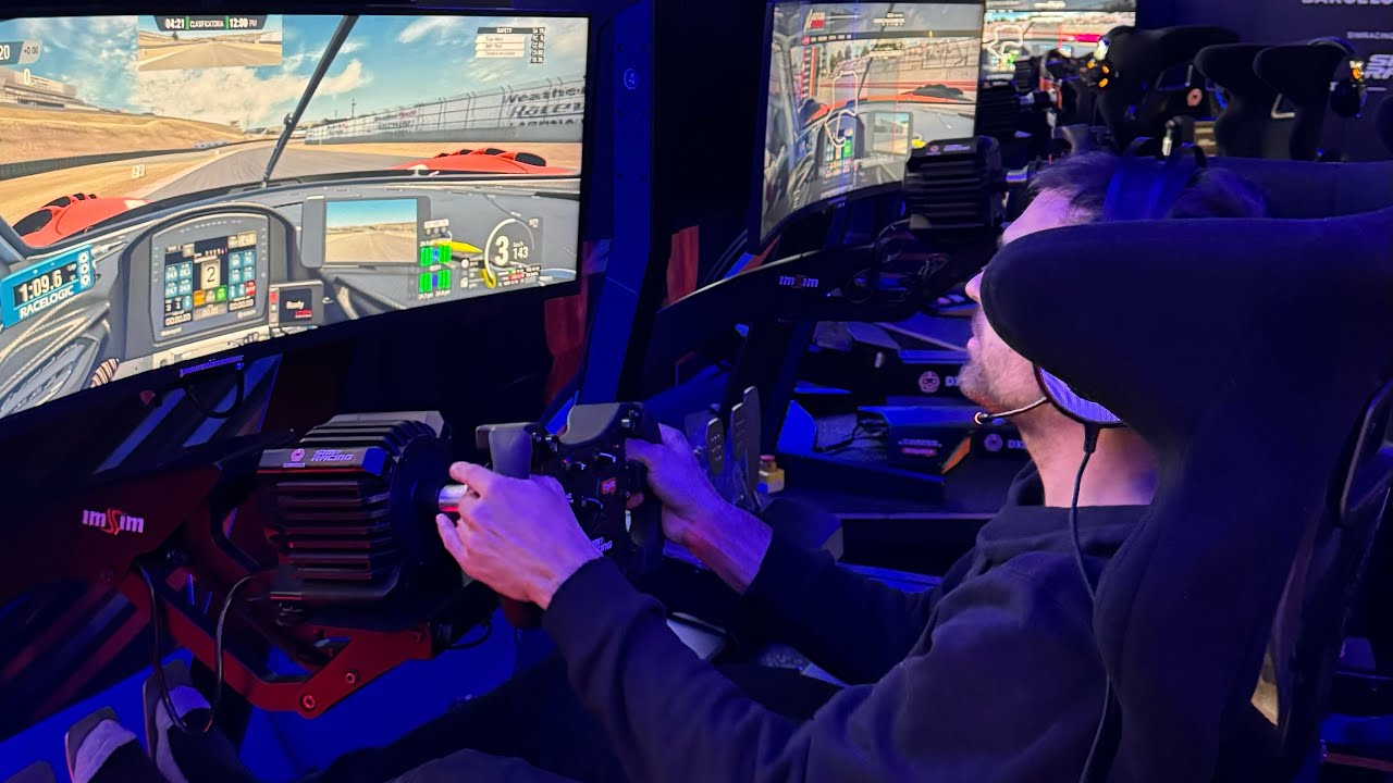 Trying a PRO Sim Racing Rig | Laguna Seca Lap - YouTube