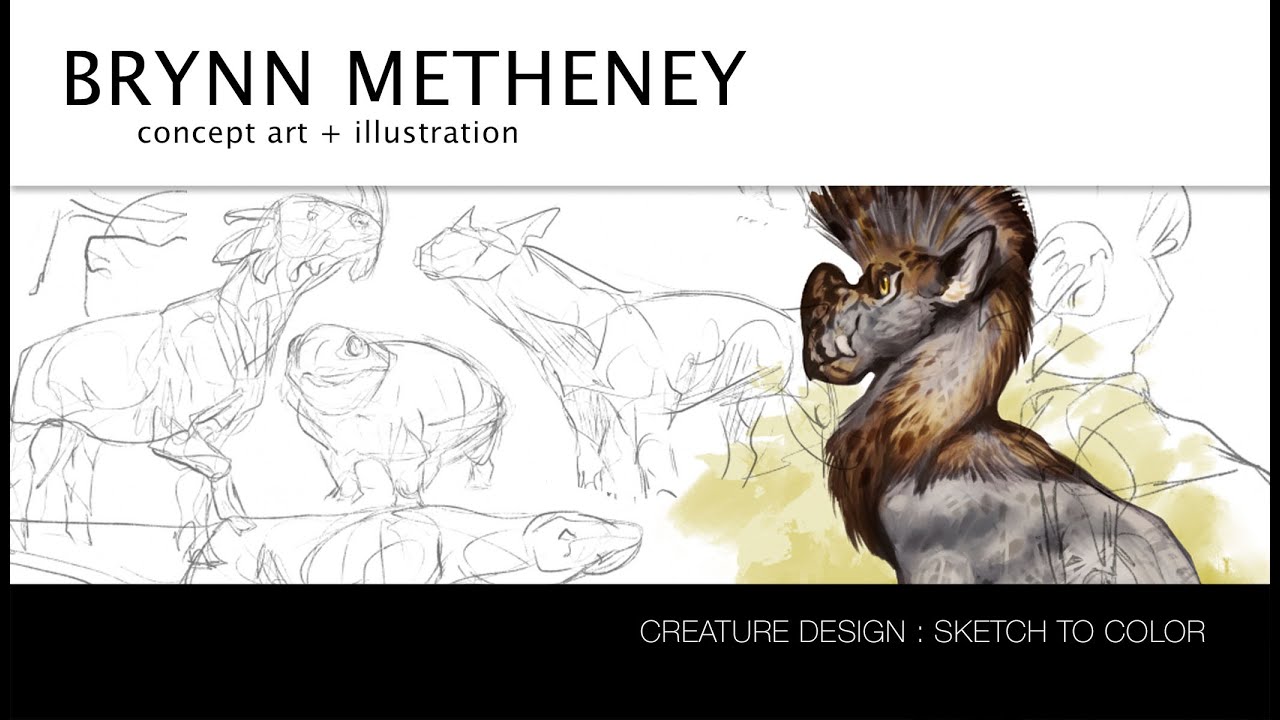 Creature Design :: Sketch to Color - YouTube