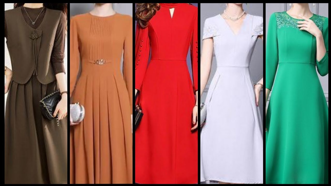 Fantastic & impressive Elegant office skater frocks outfits dresses ...