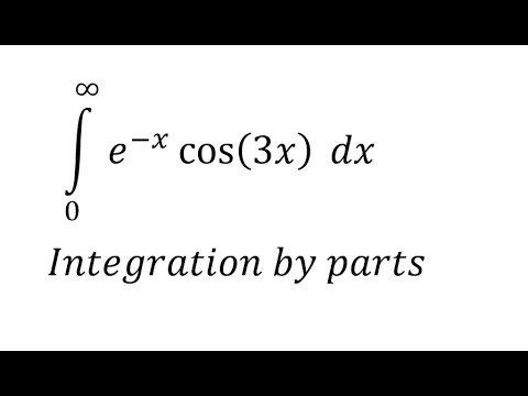 Calculus Help: Integral of ∫ e^(-x) cos⁡(3x) dx - Integration by parts ...