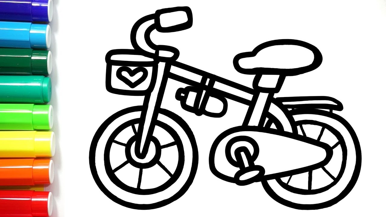 How to draw a bicycle for children/ Cómo dibujar una bicicleta para ...