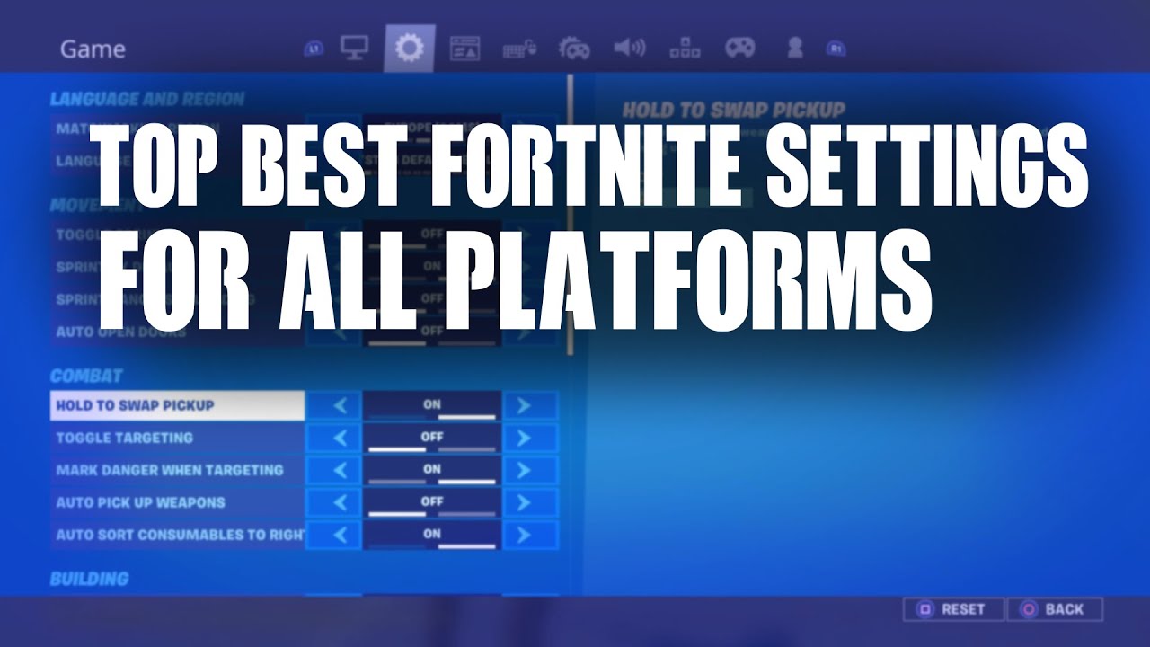 TOP BEST Fortnite Settings for All Platforms - Chapter 2 - YouTube