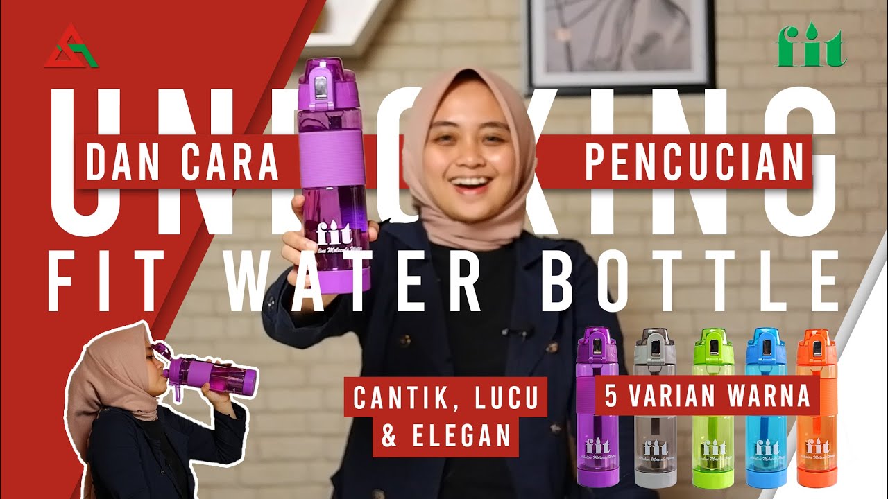 UNBOXING DAN CARA PENCUCIAN FIT WATER BOTTLE! BOTOL MINUM ALKALINE ...