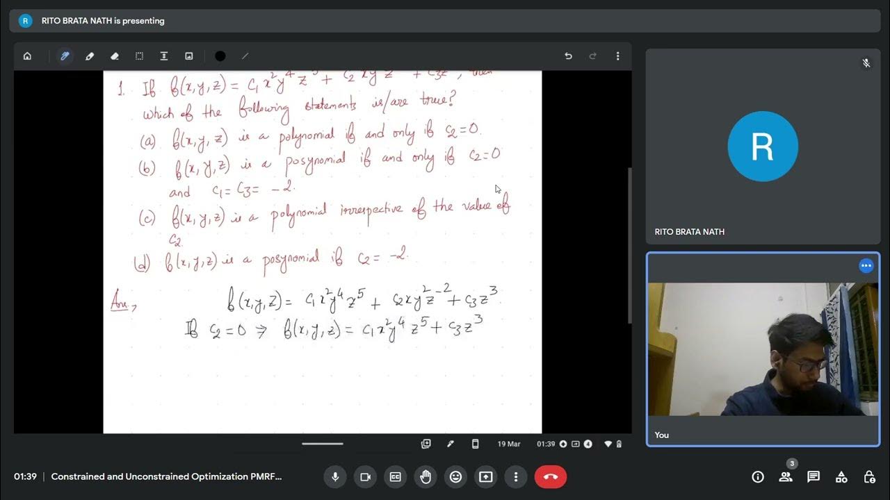 Week 7 TA Session: Constrained and Unconstrained Optimization - YouTube