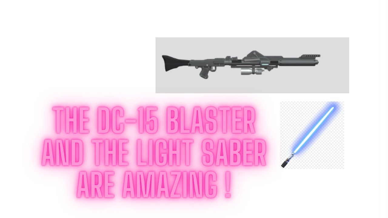 THE DC-15 BLASTER AND THE LIGHT SABER ARE AMAZING !! - YouTube