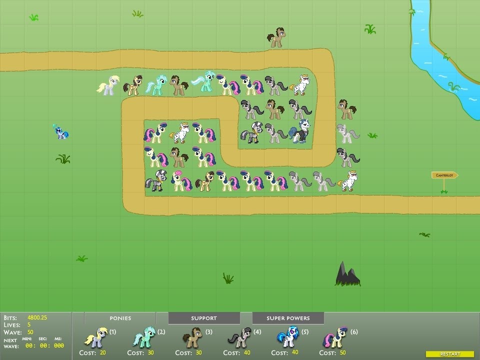 Canterlot Siege 2 - Map 6 perfect playthrough (Hard, no superpowers ...