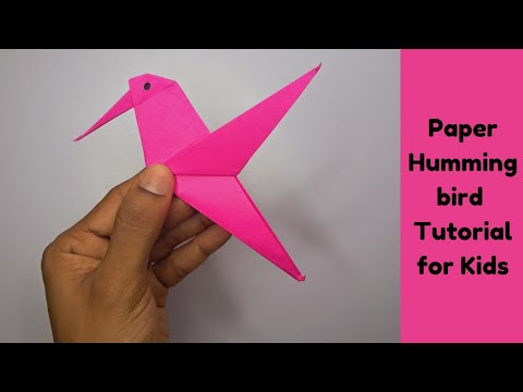 How To Make Paper Hummingbird / Step By Step For Kids - YouTube