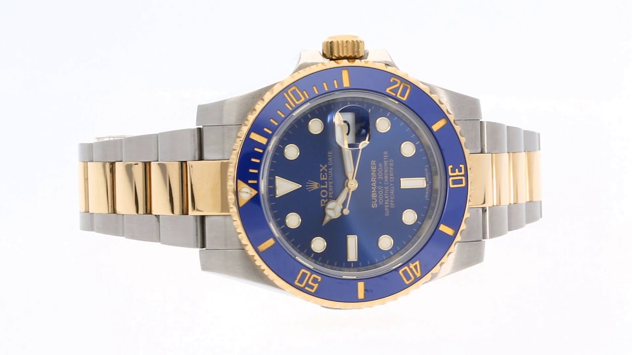 Rolex Submariner 116613 40mm Bi-Colour Mens Watch - YouTube