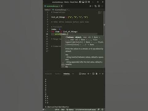 Enumerate | Python for Beginners #2 - YouTube