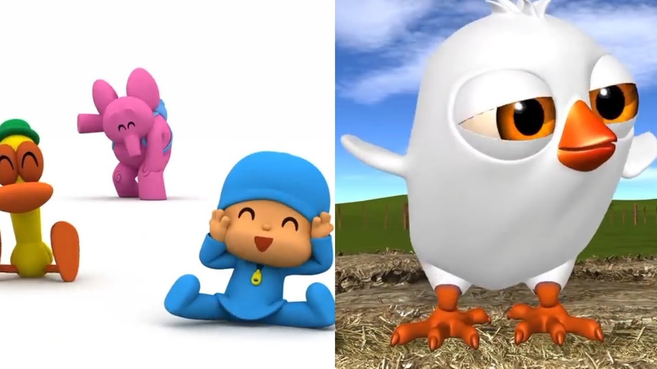el pollito baile versus pocoyo y amigos baile efectos especiales - YouTube