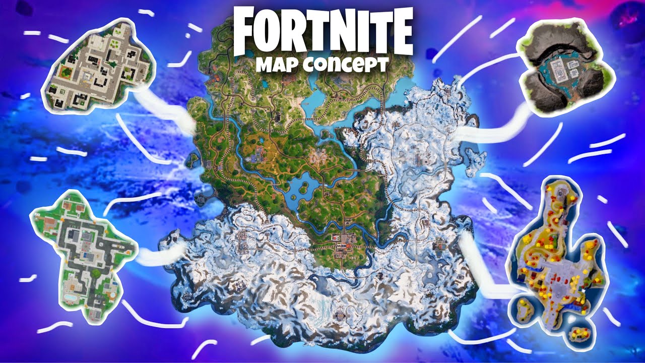 Fortnite Map Concept - Chapter 1, 2,3 & 4 Poi’s on the Chapter 5 Map ...
