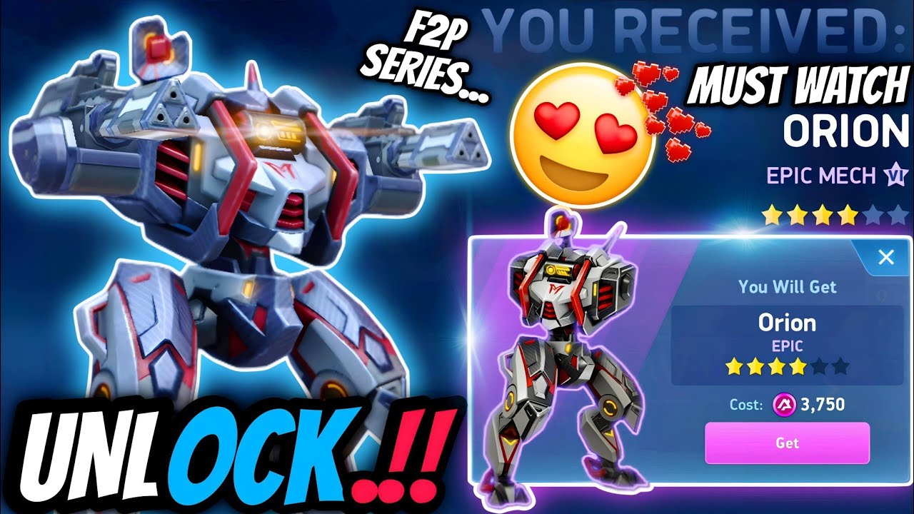 New Mech ''ORION" Unlocked 😍🔥 | Mech Arena F2P - Mech Arena - YouTube