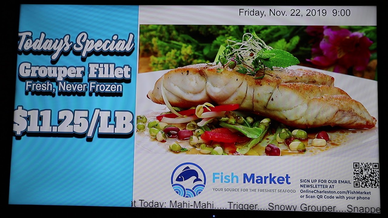 Retail Seafood Digital Display Example - YouTube