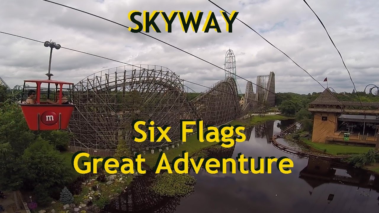 Six Flags Great Adventure Skyway On Ride Pov Hd Aerial Park Tour