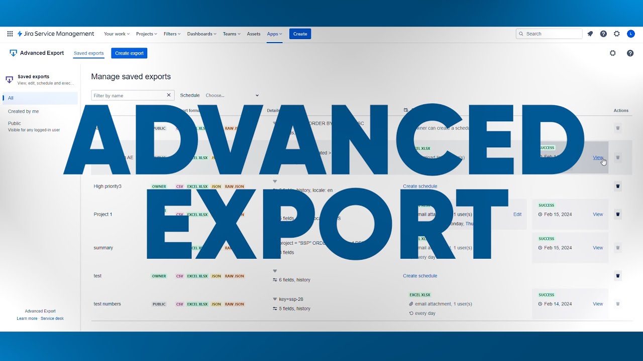 Advanced Export | Jira - YouTube