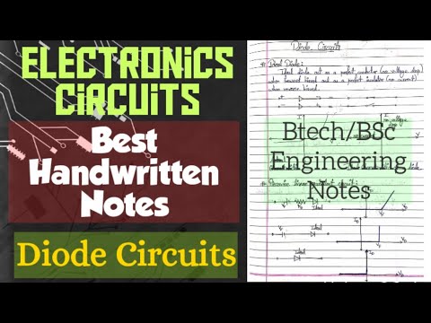 Diode Circuits | Electronics Circuits | BTech/BSc Best Handwritten ...