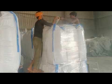 Making 1 ton Jumbo bag and stuffing in container | Lashing | Wrapping | Palletization - YouTube