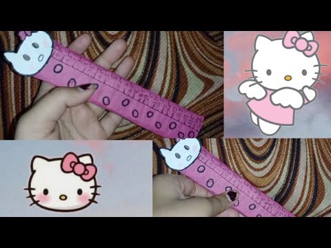 DIY HELLO KITTY RULER | EASY CRAFT | JUGADU CRAFT - YouTube