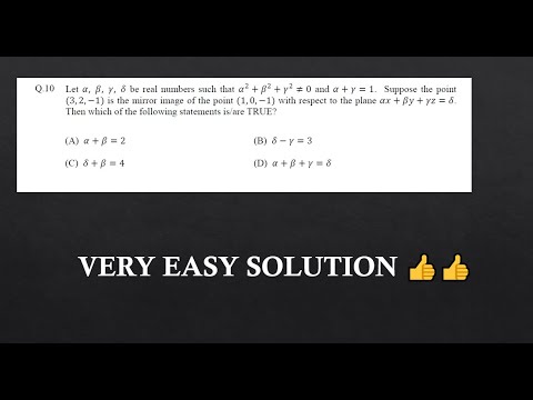JEE ADV 2020 Difficult Question on 3D Geometry MATHS P2 |Very Easy ...