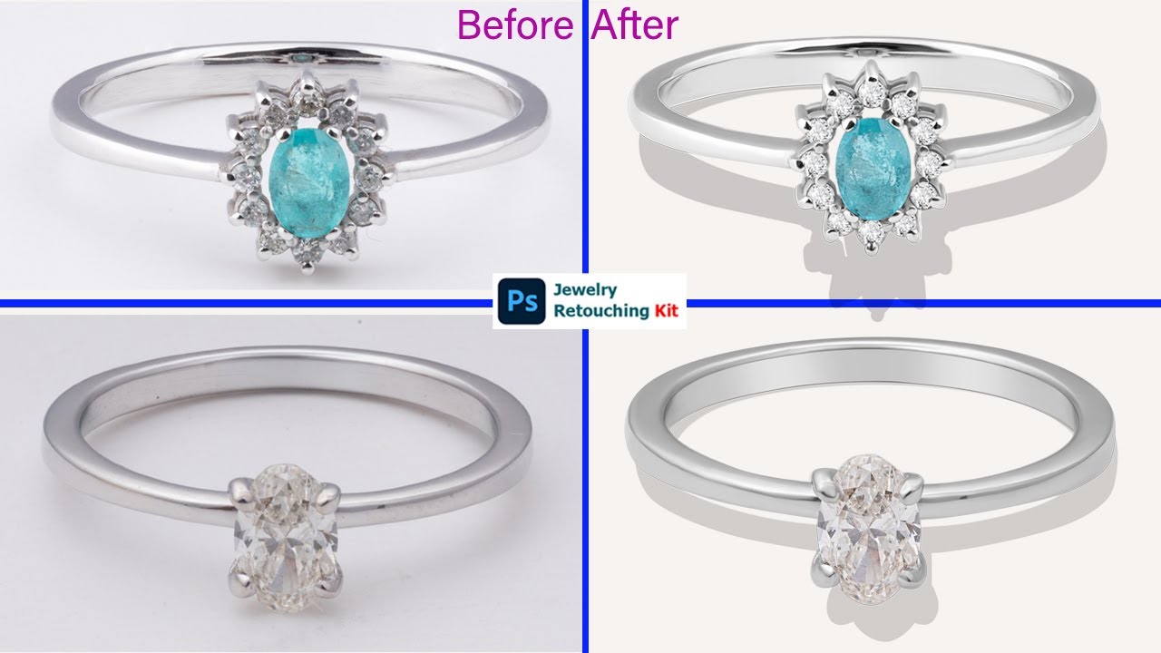 Silver Gold Jewelry Retouching in Photoshop | Jewelry Retouch ...
