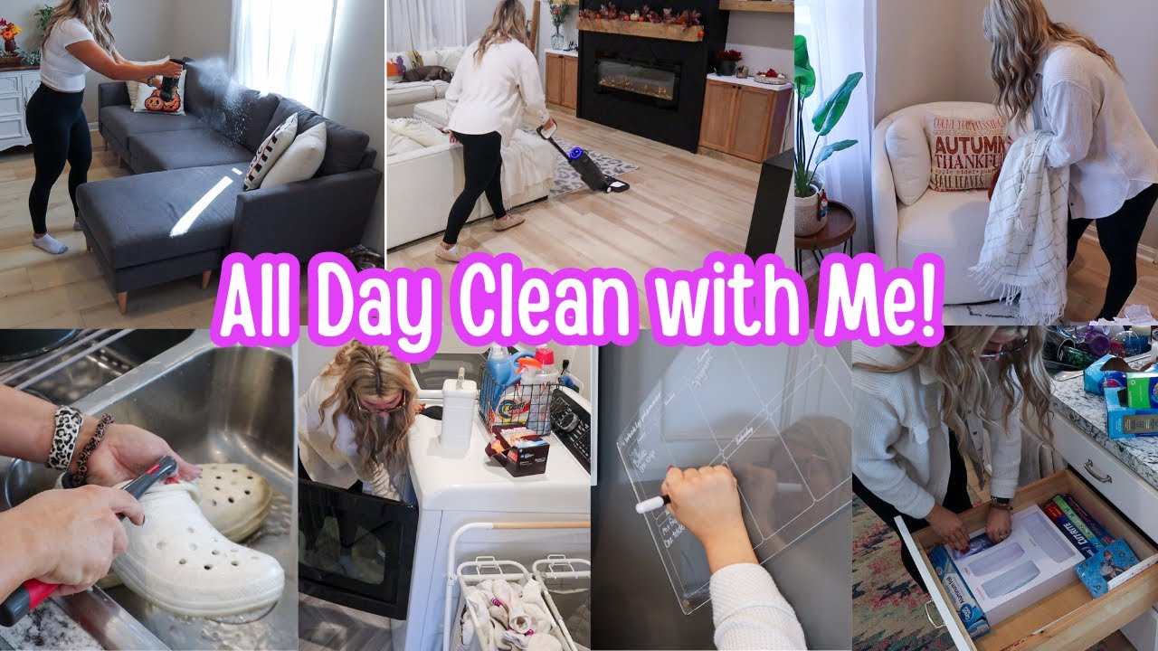 All day Clean with me | Extreme Cleaning | Realistic Working Mom ...