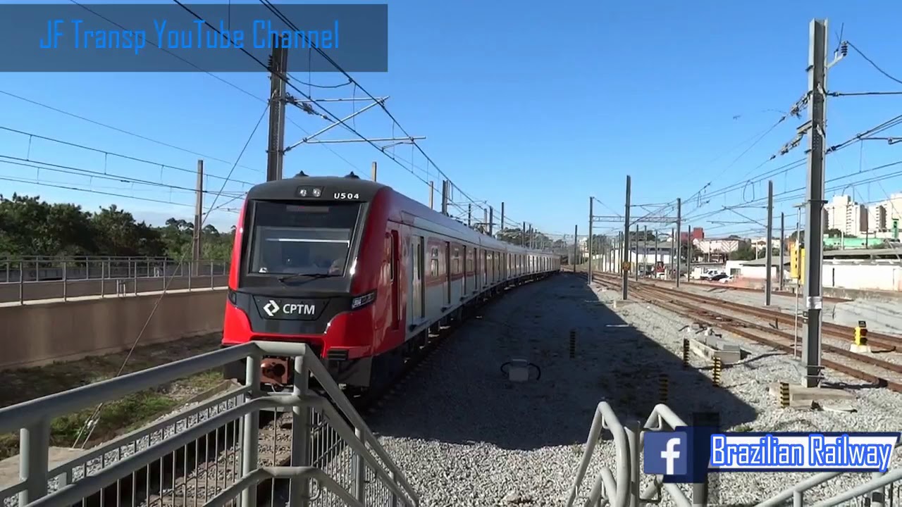 CPTM Serie 2500 Trem U504 CRRC Sifang Linha 13 Jade - YouTube