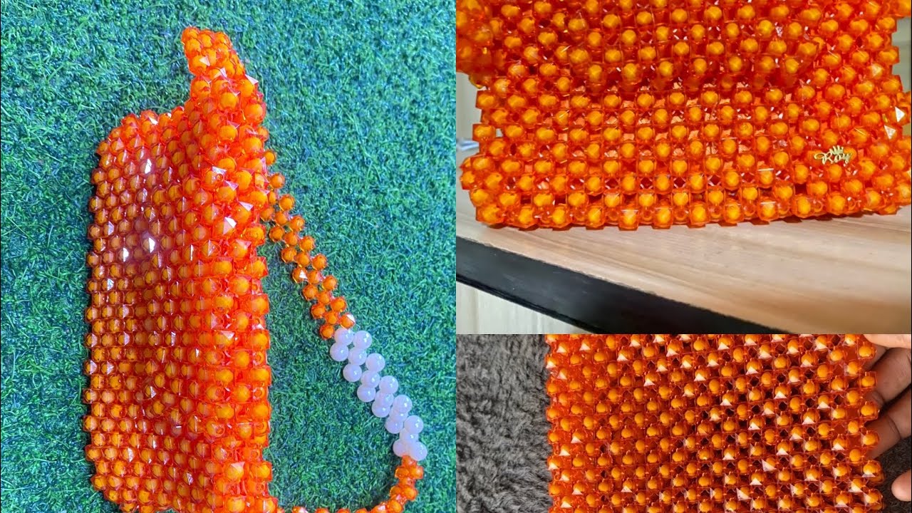 DIY; HOW TO MAKE BEADED BAG FOR BEGINNERS//HOW TO MAKE SIDE BEAD BAG ...