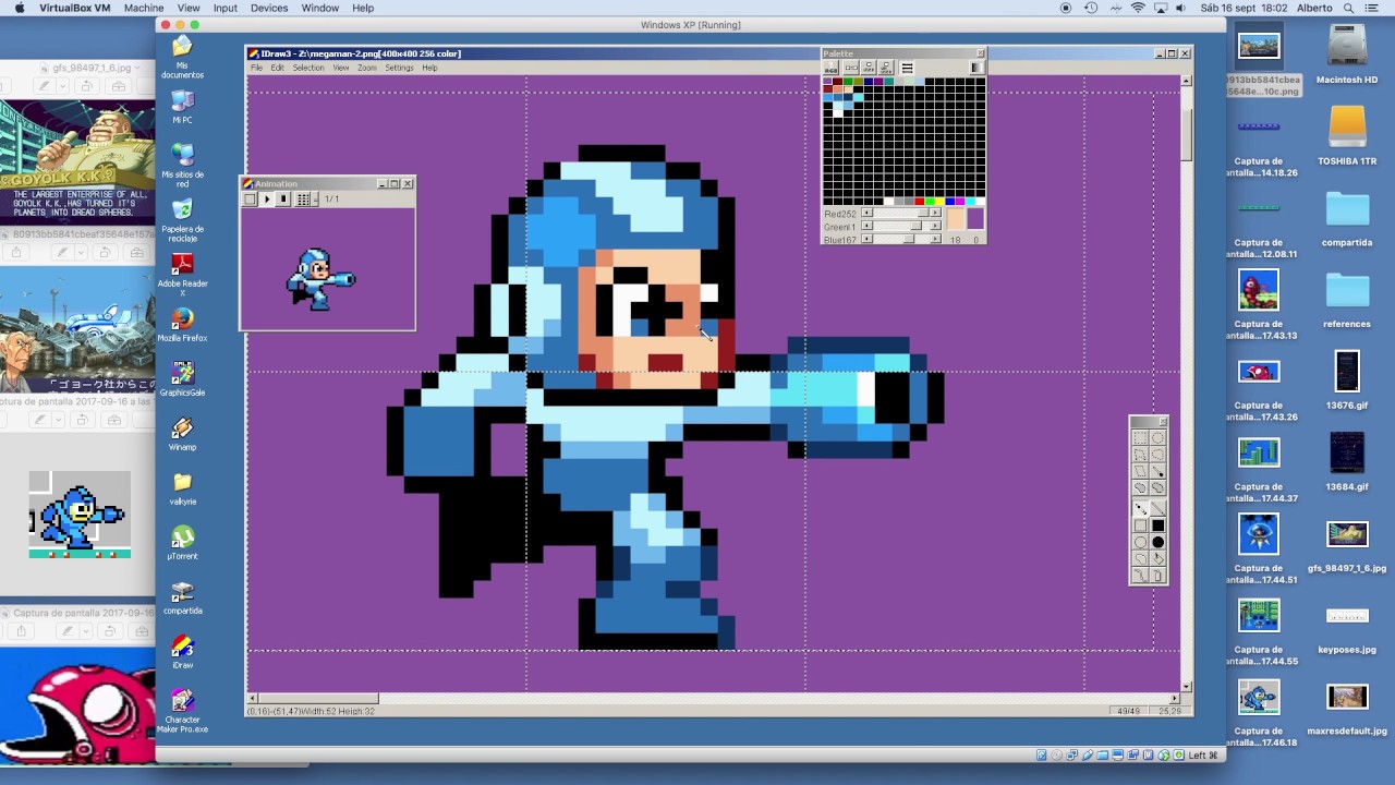 PIXEL ART TIME LAPSE #74 - Megaman 2 - YouTube