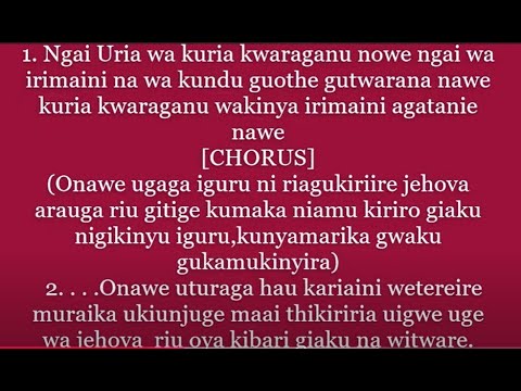 Onawe Ugaga iguru niriagukiriire - Kiriro Giaku Live performed at ...