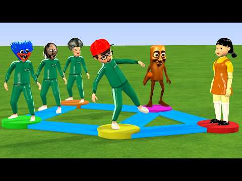 Scary Teacher 3D vs Squid Game Run Up Picture Puzzle Level Max Challenge