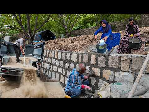 Using River Sand to Finish the Stonework ❤️ A Beautiful Farm Transformation