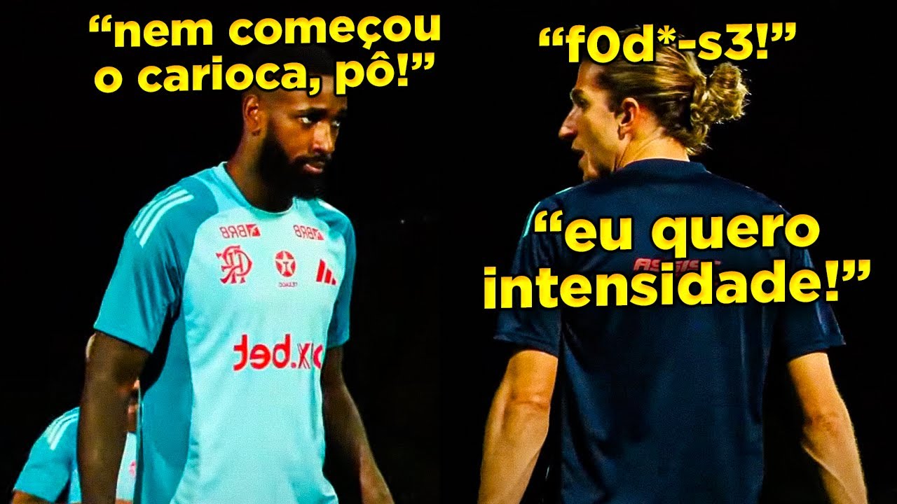 😂SEM CHORO, GERSON! FILIPE LUIS PREPARA O ELENCO PRA VIAGEM COM TREINO ...