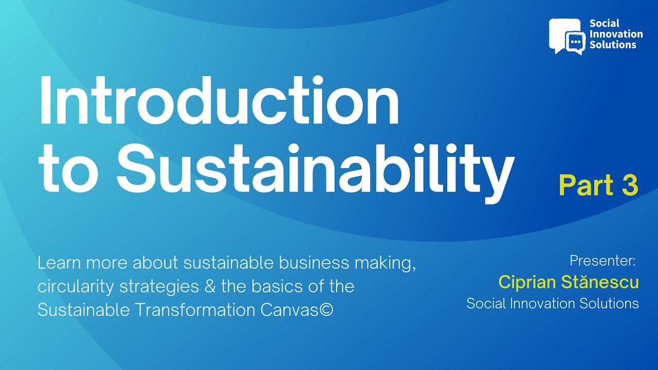 Introduction to Sustainability. Part 3 - YouTube