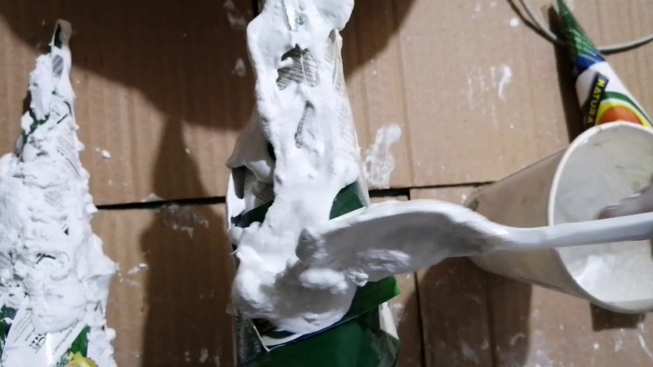 Snow Tree cardboard part 6 - YouTube