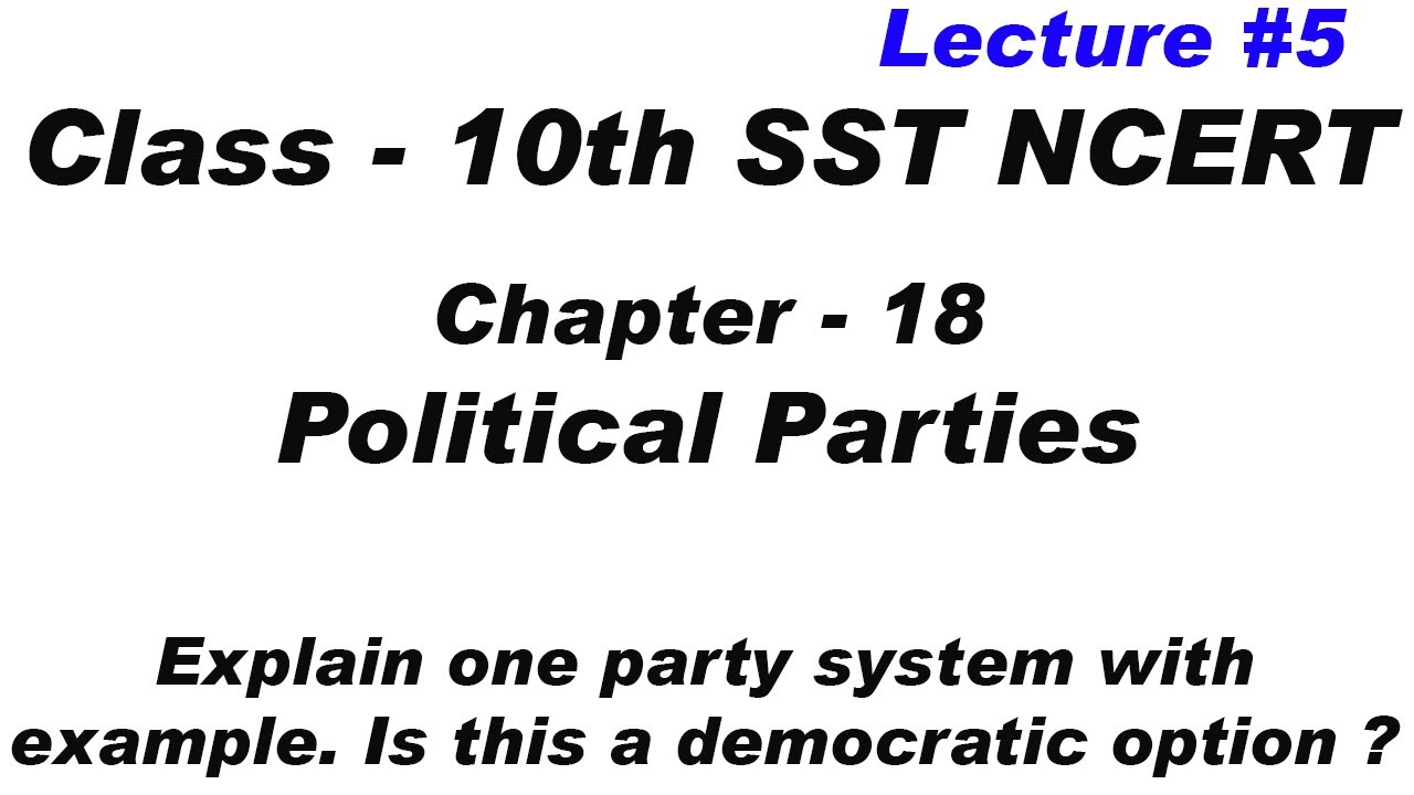 one party system with example, is this a democratic option | Political ...