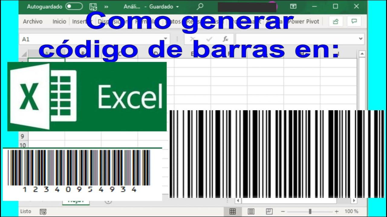Generar códigos de barra en Excel. - YouTube