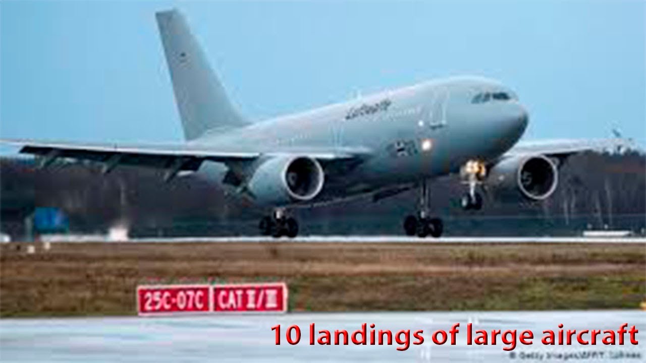 Top 10 landings of large aircraft - YouTube