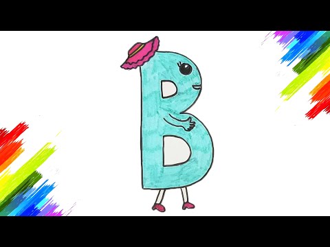 Alfabe B harfi - Kolay B harfi çizimleri - Alphabet letter B #kolayçizimler  #alfabe #alphabet