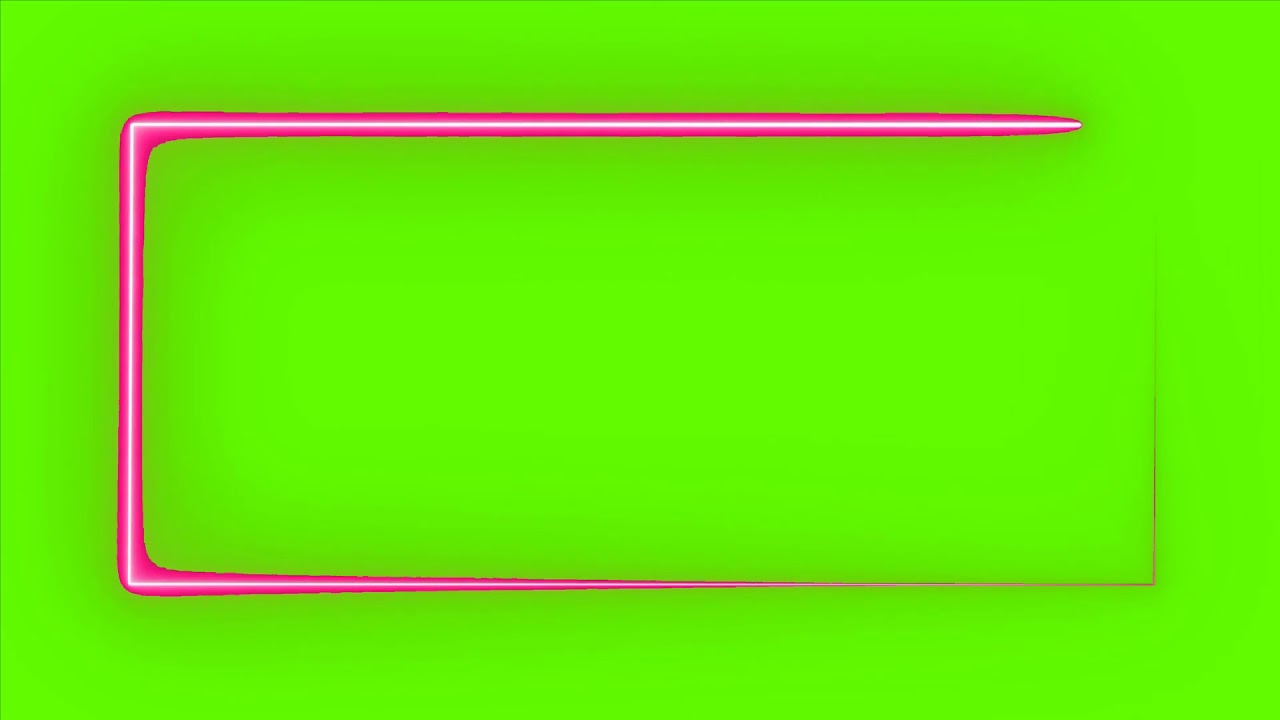 Green Screen animated border NEON / animated frame chroma key moldure ...