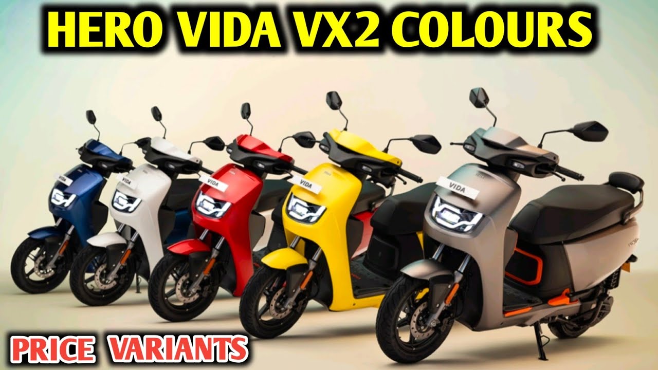 Hero Vida VX2 Launched with Vibrant Colours, Price, Variants | Best ...