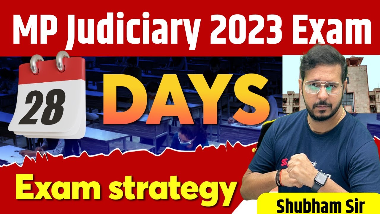 28 Days MPCJ preparation Strategy | MP Civil Judge 2023 | MPCJ Preparation Plan - YouTube