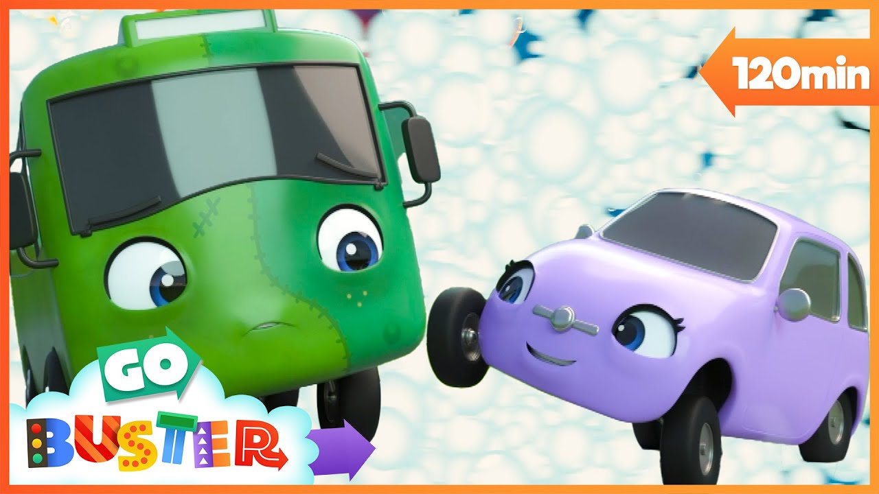 Zombie Buster At The Carwash | Go Buster Halloween Cartoons | Moonbug ...