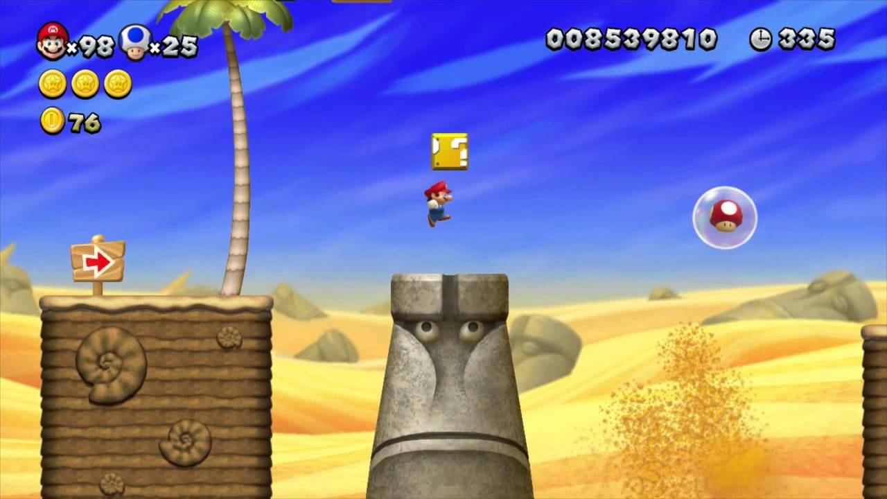 "New" Super Mario Bros. U - Stone-Eye Zone - YouTube
