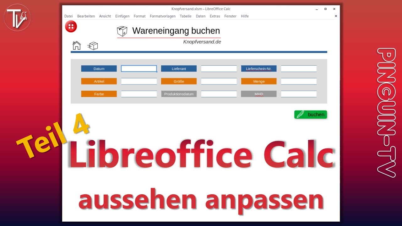 #libreoffice Calc - optisch anpassen #linux - YouTube