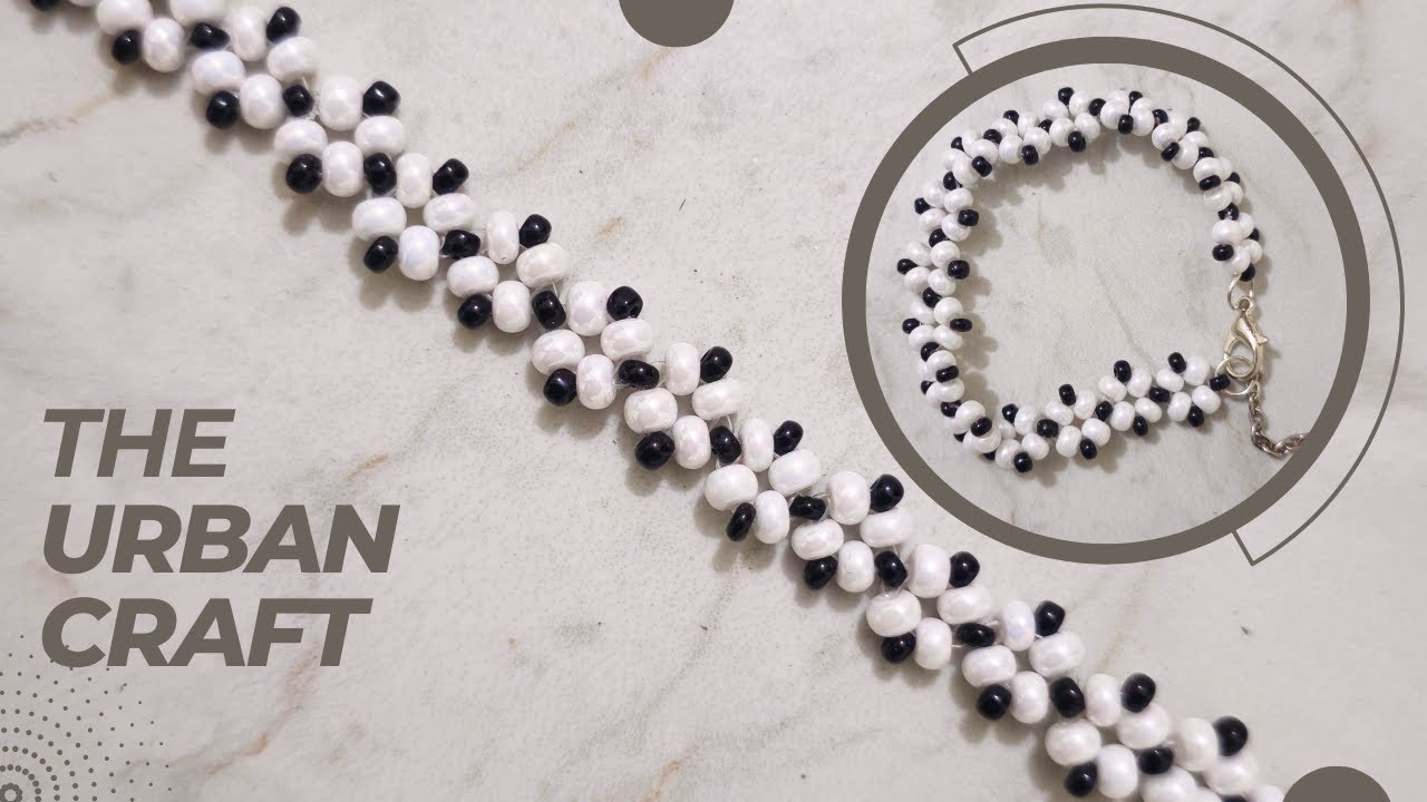 Jewelry making tutorial | White and black bracelets | DIY JEWELRY | The ...