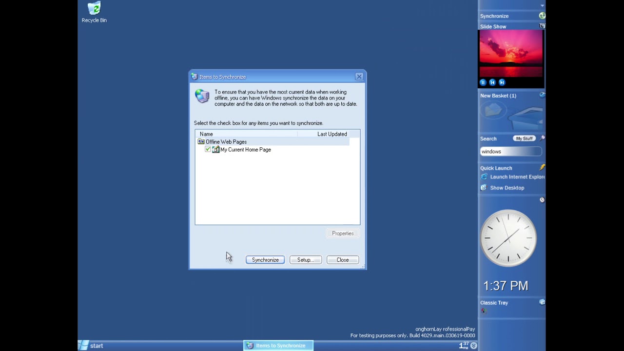 Microsoft Windows Longhorn Build 4029 - YouTube
