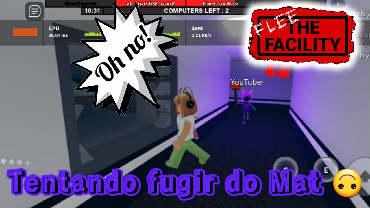 Tentando fugir do Mat 🙃 Flee The Facility - Roblox @1M4thy_1 - YouTube