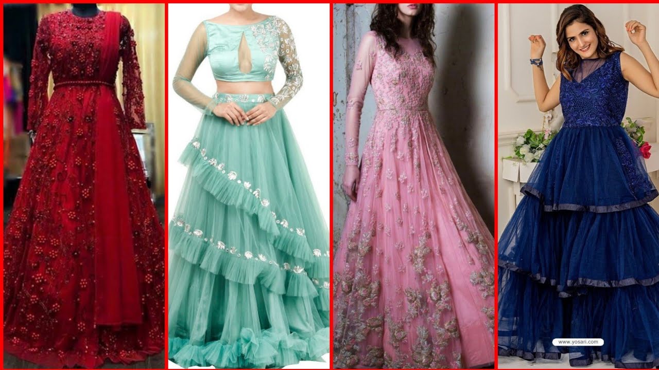 latest net gown Designs 2021||party wear Designer net gown designs 2021 ...