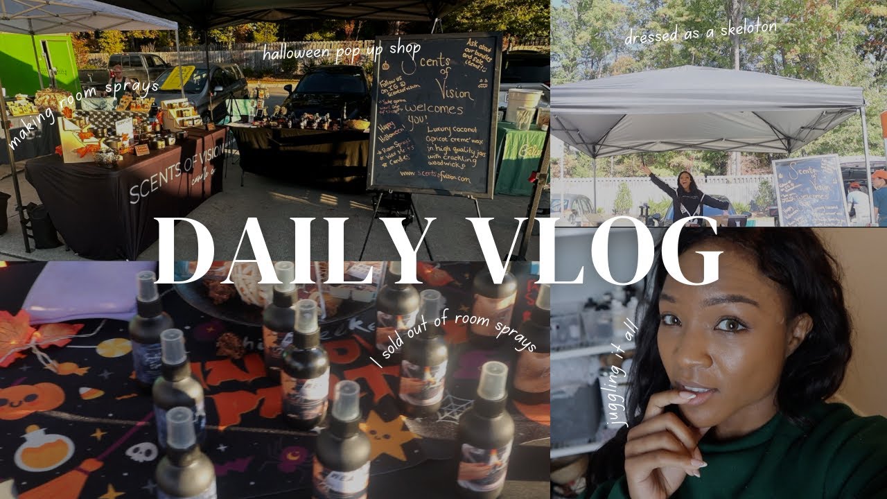 HALLOWEEN POP UP SHOP | CANDLE BUSINESS VLOG - YouTube