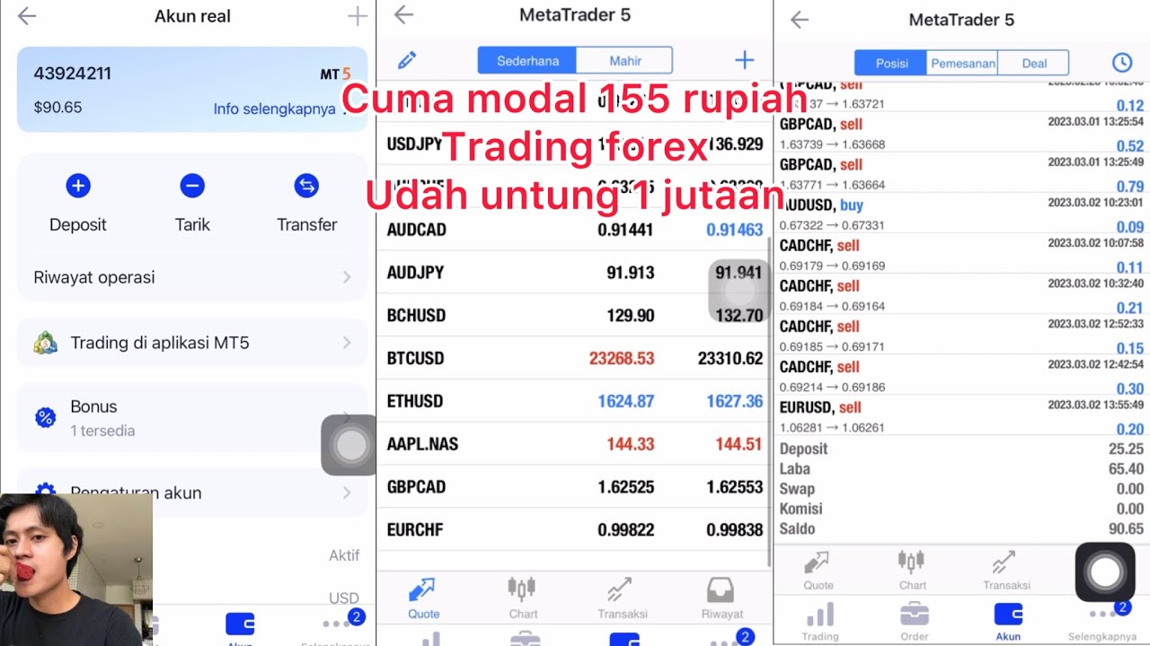 Cara trading forex dengan modal 400 ribu jadi 1 juta di octafx - YouTube